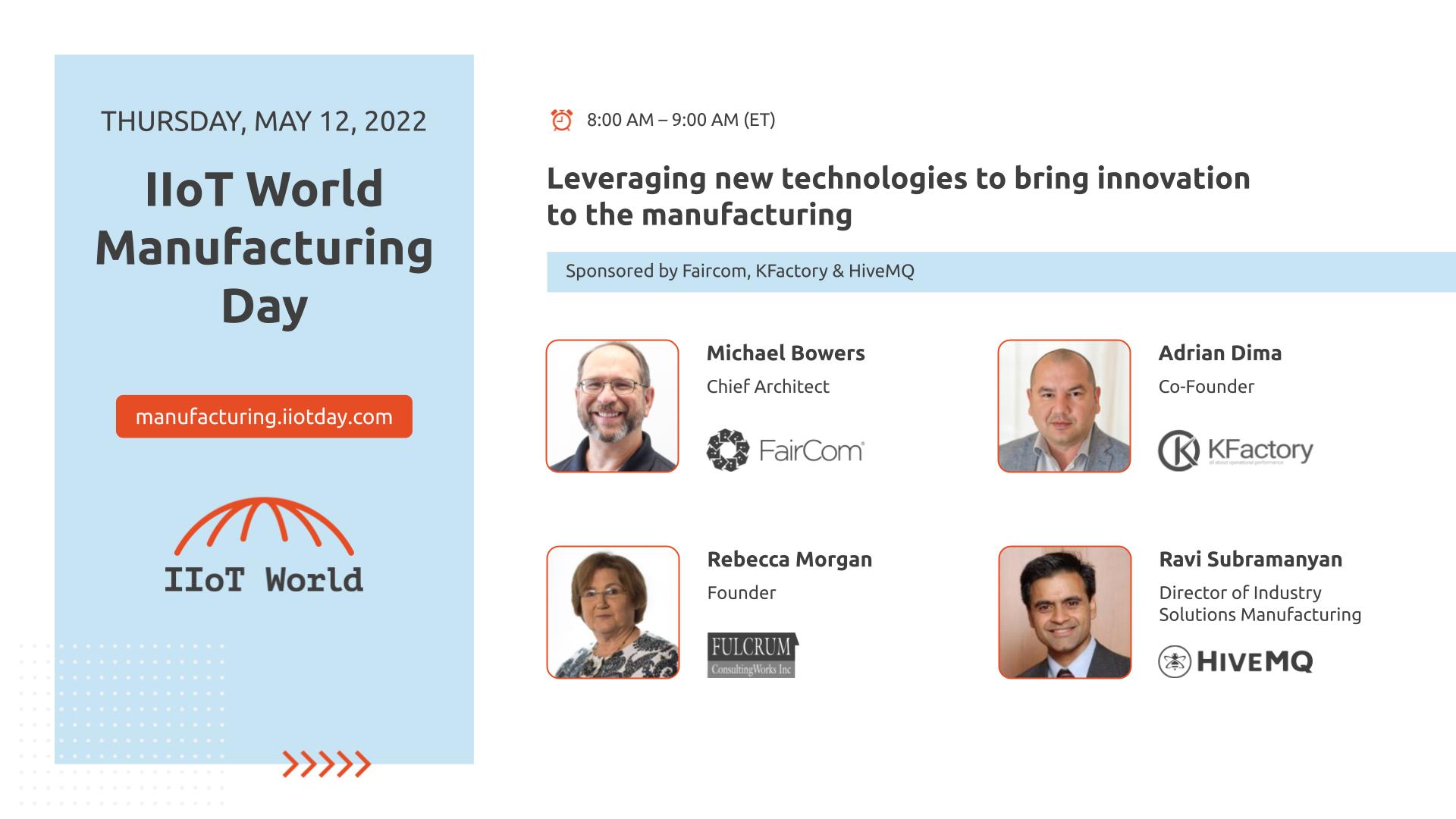 Leveraging new technologies to bring innovation to the manufacturing
